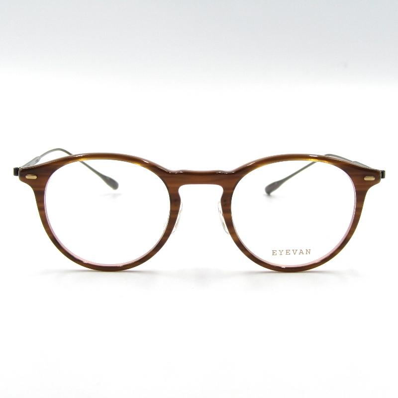 未使用 EYEVAN アイヴァン メガネフレーム Colon コロン ボストン コンビ 日本製 WPI ブラウン/ピンクササ 50015819 :50015819:クラシック - 通販 ...