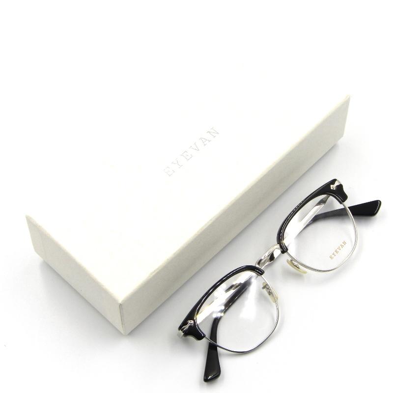 未使用 EYEVAN アイヴァン メガネフレーム Draper ドレイパー ブロウ ウェリントン 日本製 PBK/S ピアノブラック/シルバー 50015821 : クラシック - 通販 ...