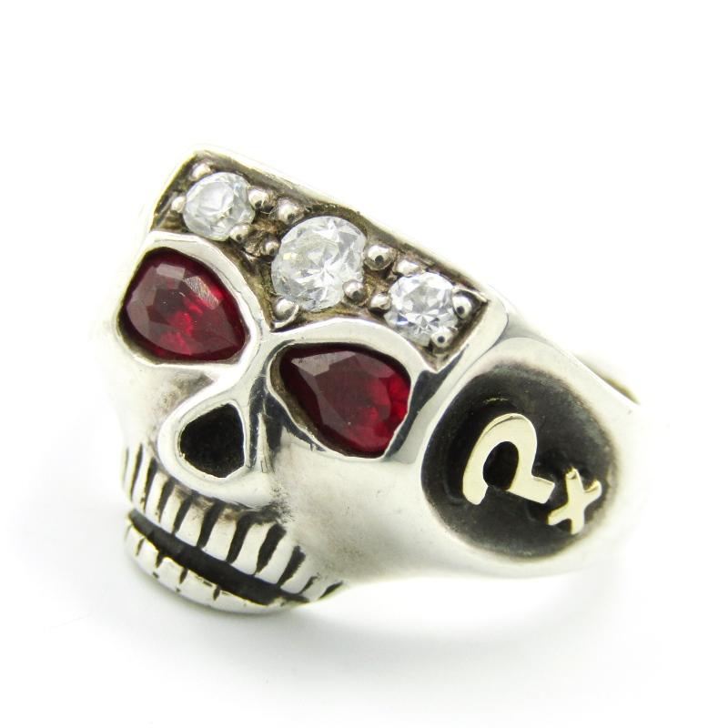 FLASH POINT フラッシュポイント リング JIM SKULL RING ジムスカル JOHNNY DEPP ruby SV925 ...