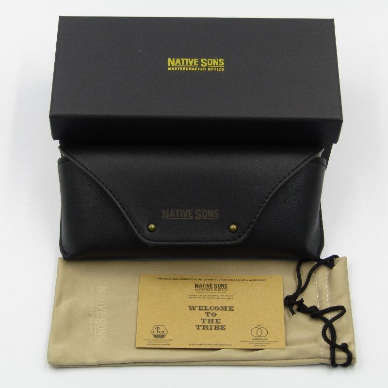 未使用 NATIVE SONS ネイティブサンズ メガネフレーム Hitchcock PM-012P ヒッチコック パント ブロウ 日本製 BONE/GOLD 50016070 : ...