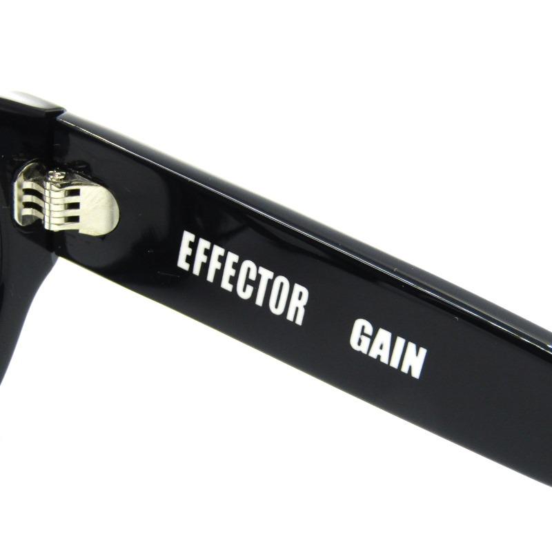 未使用 EFFECTOR エフェクター サングラス GAIN ゲイン スクエア カッティング 多角形 8mm生地 日本製 ブラック 黒 50016205 :50016205:クラシック ...