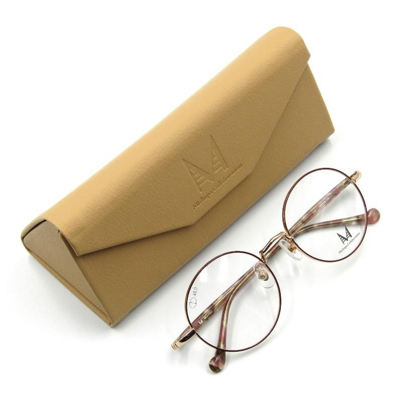 未使用 Michopa Collaboration みちょぱコラボ メガネフレーム Mii-1002 ラウンド コンビ 中国製 1 ピンク ...