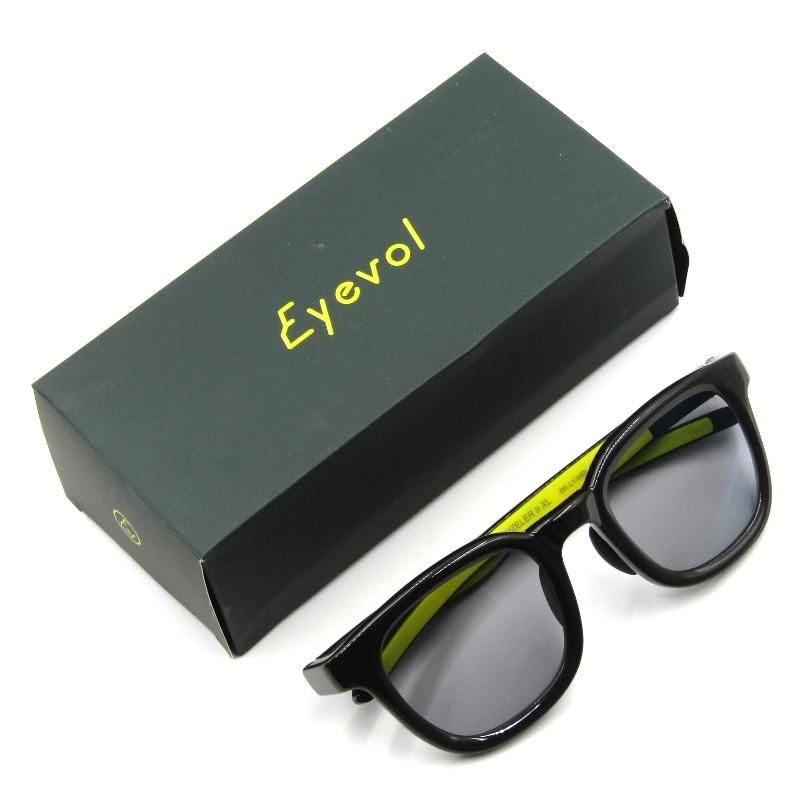 未使用 Eyevol アイヴォル サングラス WINZELER II XL BK-LY-MBLPL-M.BLU PL スクエア 偏光 日本製 ブラック/イエロー 50016607 ...
