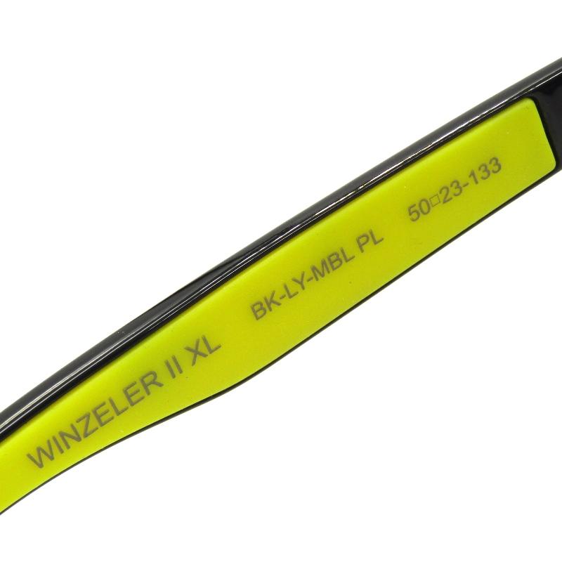 未使用 Eyevol アイヴォル サングラス WINZELER II XL BK-LY-MBLPL-M.BLU PL スクエア 偏光 日本製 ブラック/イエロー 50016607 ...