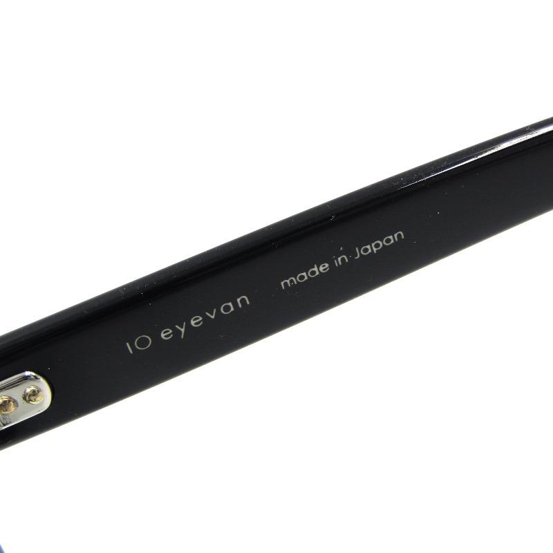 未使用 10eyevan テンアイヴァン メガネフレーム No.6 III BR 45 クラウンパント セルロイド 日本製 BOLD RIM 1002S ブラック 50016670 ...