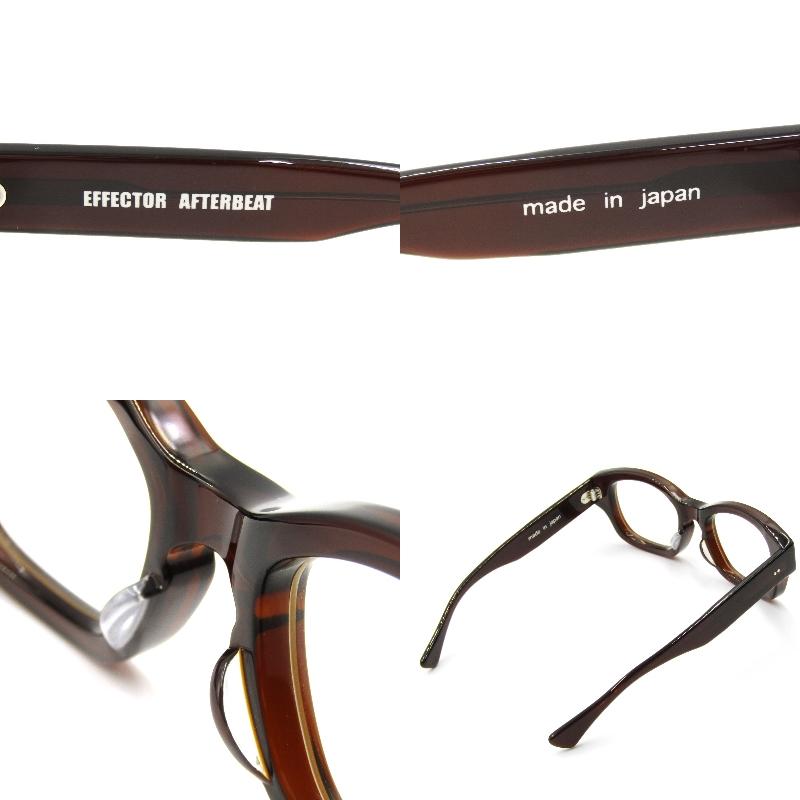 EFFECTOR 未使用 エフェクター サングラス AFTERBEAT アフタービート ウェリントン 8mm生地 日本製 BBR ビアブラウン 50016752 : クラシック - 通販 ...