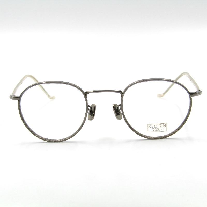 未使用 EYEVAN7285 アイヴァン7285 メガネフレーム 215 パント ボストン 日本製 80112 アンティークシルバー/クリアベージュ 50016890 : クラシック - 通販 ...