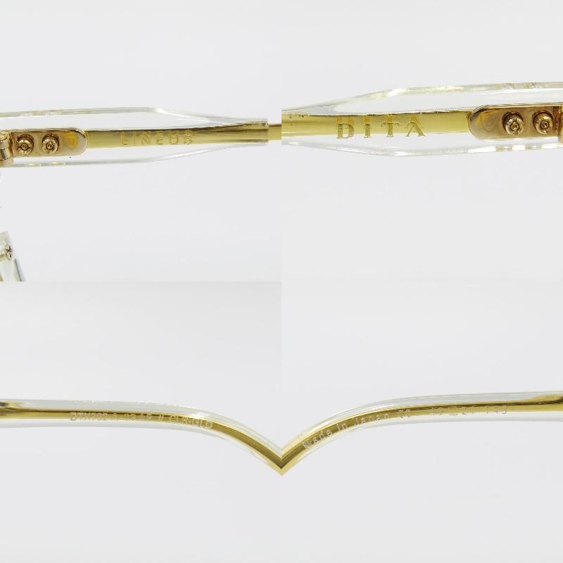 Dita DITA ディータ メガネフレーム LINEUS DTX702-A-03AF リネウス ASIAN FIT 日本製 CRY-GLD クリスタル/イエローゴールド 50017103 ...
