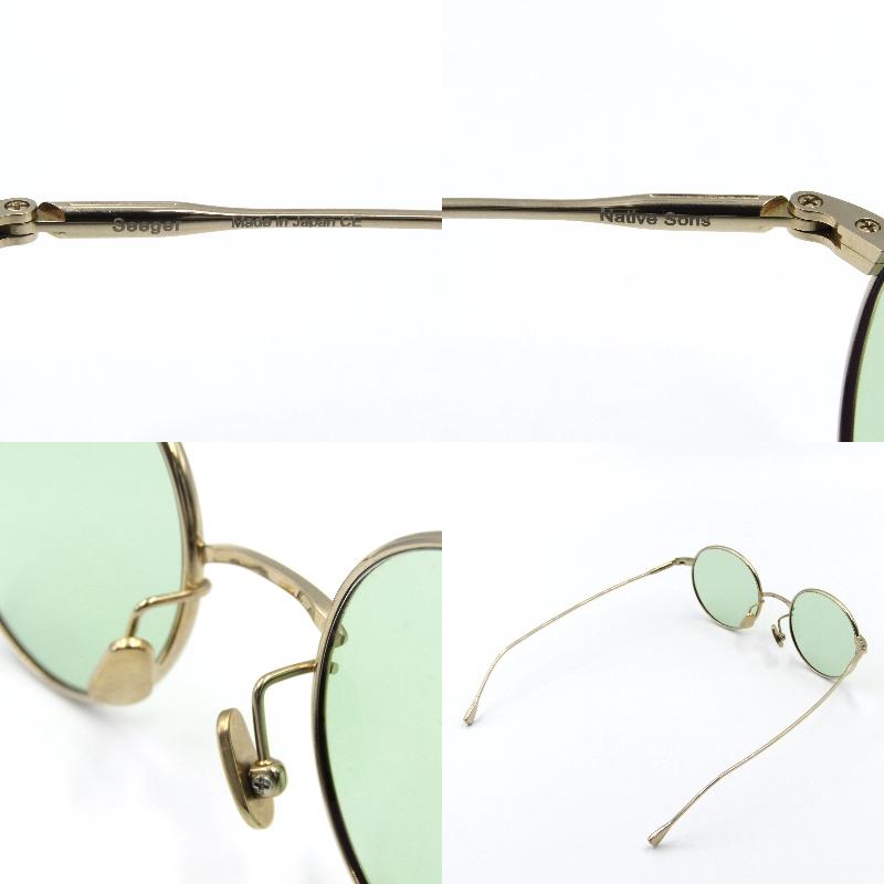 NATIVE SONS ネイティブサンズ サングラス Seeger ゼーガー ラウンド 日本製 ゴールド 50017412 :50017412 ...