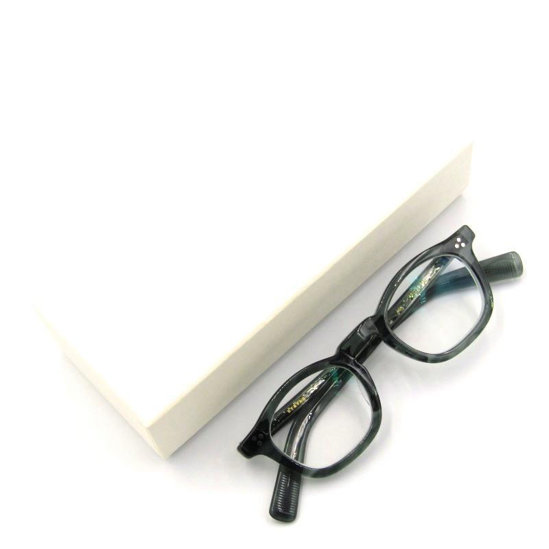 美品 EYEVAN アイヴァン メガネフレーム Sadler 45 サドラー パリジャン 日本製 AGN アンティークグリーン 度入り ...