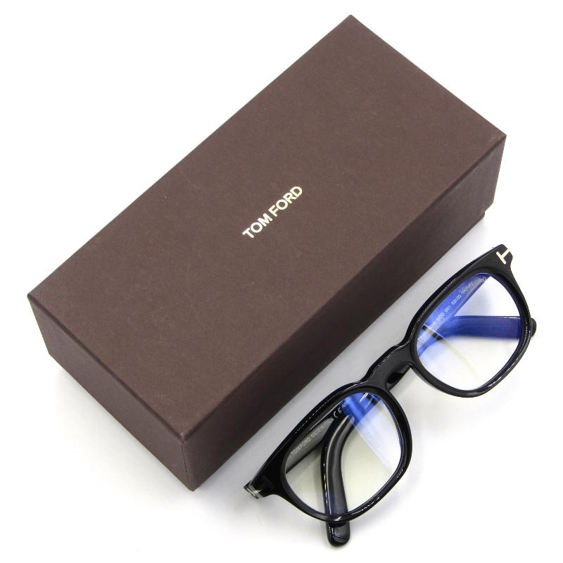 美品 TOM FORD トムフォード メガネフレーム TF5930-D-B ECO 001 スクエア 日本企画 イタリア製 ブラック/ゴールド ...