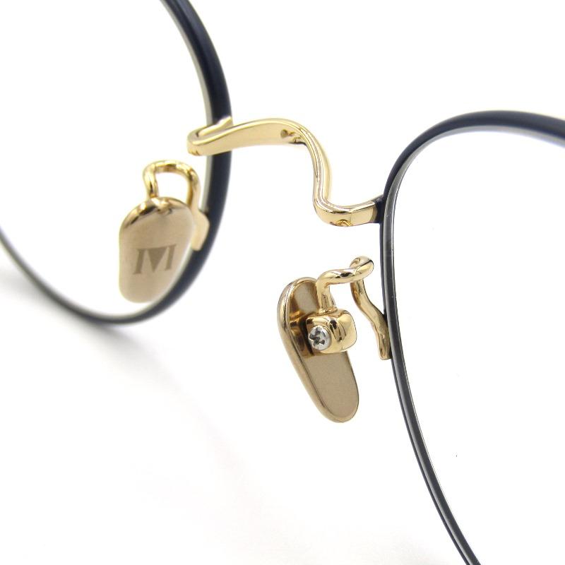 未使用 MASUNAGA since 1905 マスナガ 増永眼鏡 メガネフレーム GMS-396BT+ ボストン 日本製 #115 G/Navy ゴールド/ネイビー 50017511 ...