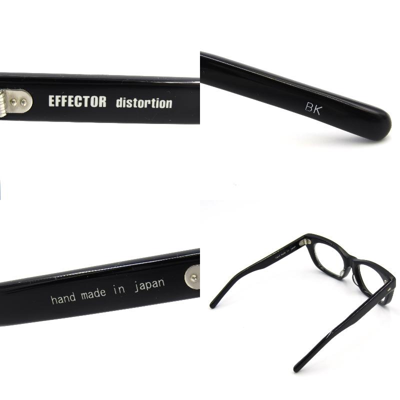 EFFECTOR エフェクター メガネフレーム distortion ディストーション ウェリントン 8mm生地 日本製 ブラック 度入り 50017675 : クラシック - 通販 ...