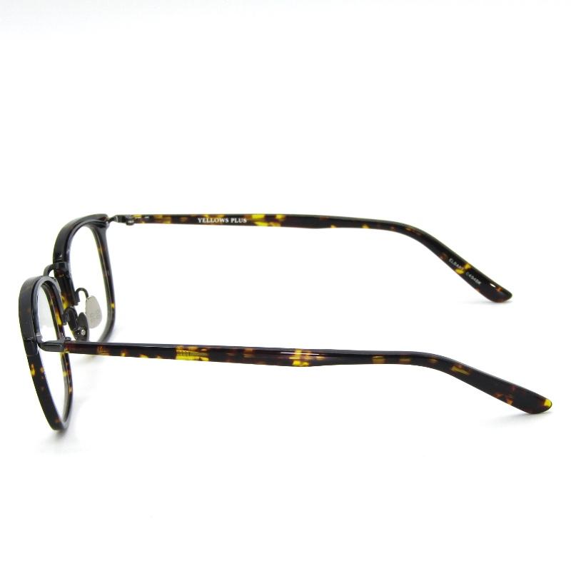 未使用 YELLOWS PLUS イエローズプラス メガネフレーム ELBART エルバート スクエア 日本製 494BK fine turtle/black 50017795 : クラシック ...