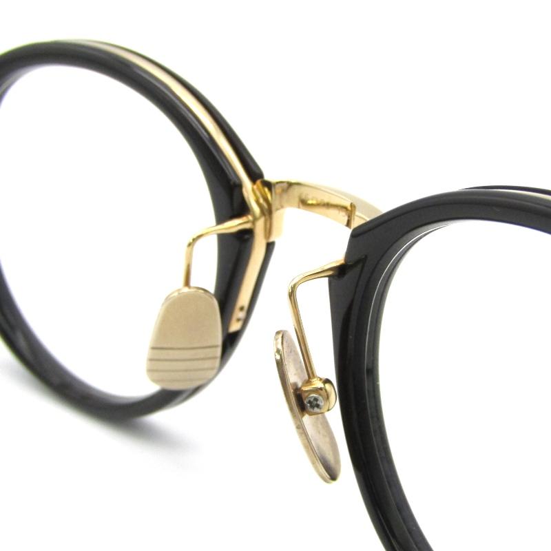 THOM BROWNE 美品 トムブラウン メガネフレーム TB-011A-46 ボストン コンビ 日本製 BLACK/SHINY 12K GOLD 50017955 : クラシック - 通販 ...