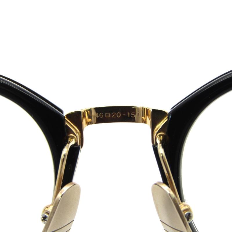 THOM BROWNE 美品 トムブラウン メガネフレーム TB-011A-46 ボストン コンビ 日本製 BLACK/SHINY 12K GOLD 50017955 : クラシック - 通販 ...