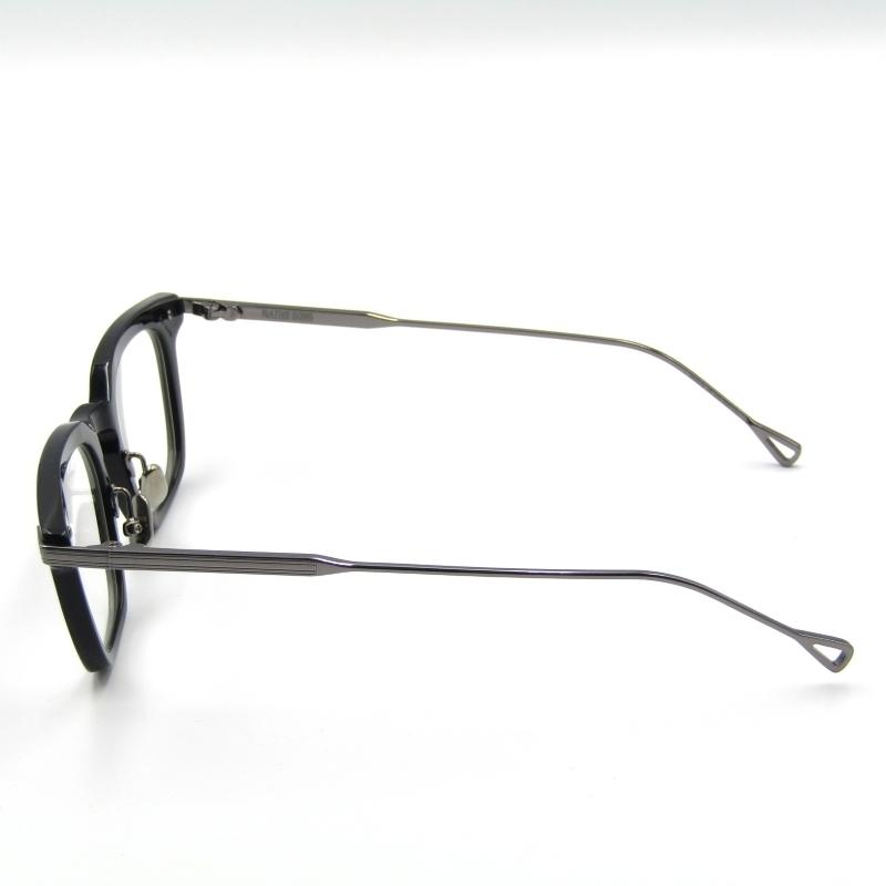 未使用 NATIVE SONS ネイティブサンズ メガネフレーム Asimov PM-011O アシモフ コンビ 日本製 DARK GREY/BLACK PALLADIUM 50018555 ...