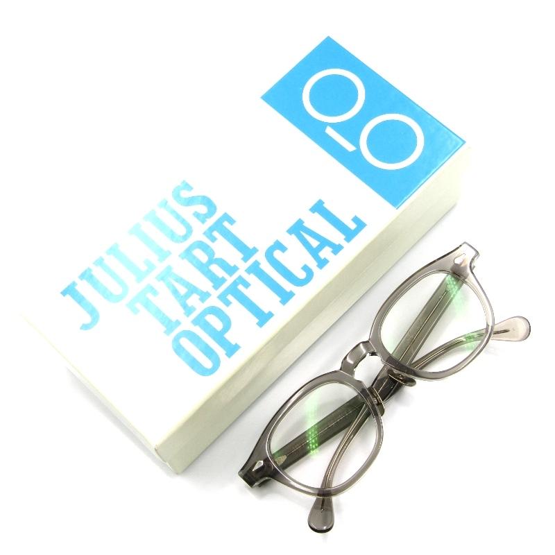 美品 JULIUS TART OPTICAL ジュリアスタートオプティカル メガネフレーム AR 48-22 PL-003L 日本製 GREY CRYSTAL II 50018831 ...