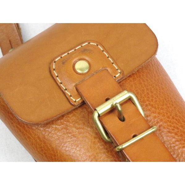 HERZ ヘルツ ボックスワン ベルトポーチ E-38 レザー キャメル ポーチ メディスン バッグ 小物入れ 鞄 カバン【中古 ...