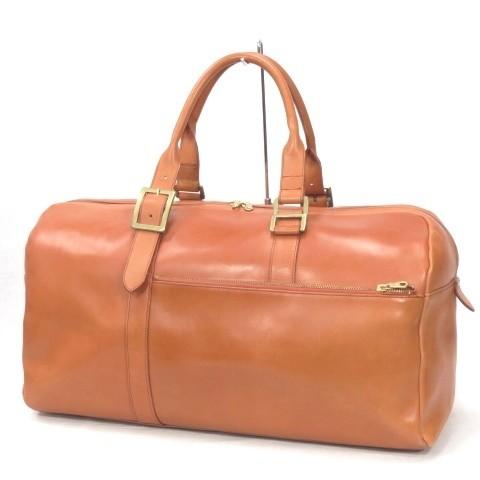 FREE HAND フリーハンド ボストンバッグ G-440 レザー ピッグスウェード 内装 キャメル バッグ 鞄 中古 60003972 ...