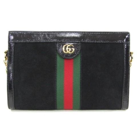 未使用 GUCCI グッチ オフィディア ショルダーバッグ 503877 D6ZYG 1060 チェーン レザー レシート付 ブラック ...