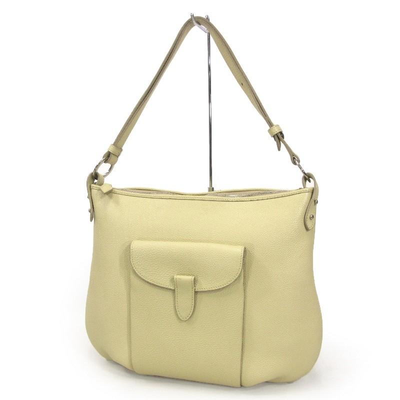 Le Bonheur ルボナー ショルダーバッグ フェルディ 2WAY シュランケンカーフ レザー ハンドバッグ エッグシェル バッグ 鞄 ...