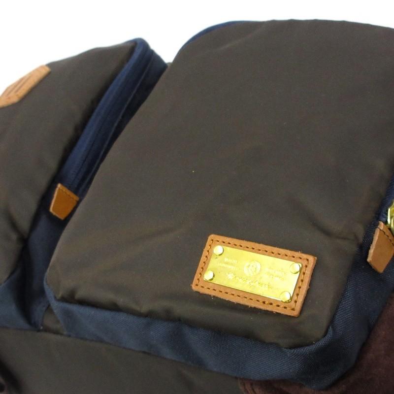 良品 Master Piece マスターピース ショルダーバッグ CUBE キューブ 02772 茶 紺 コーデュラナイロン バッグ 鞄 中古 ...