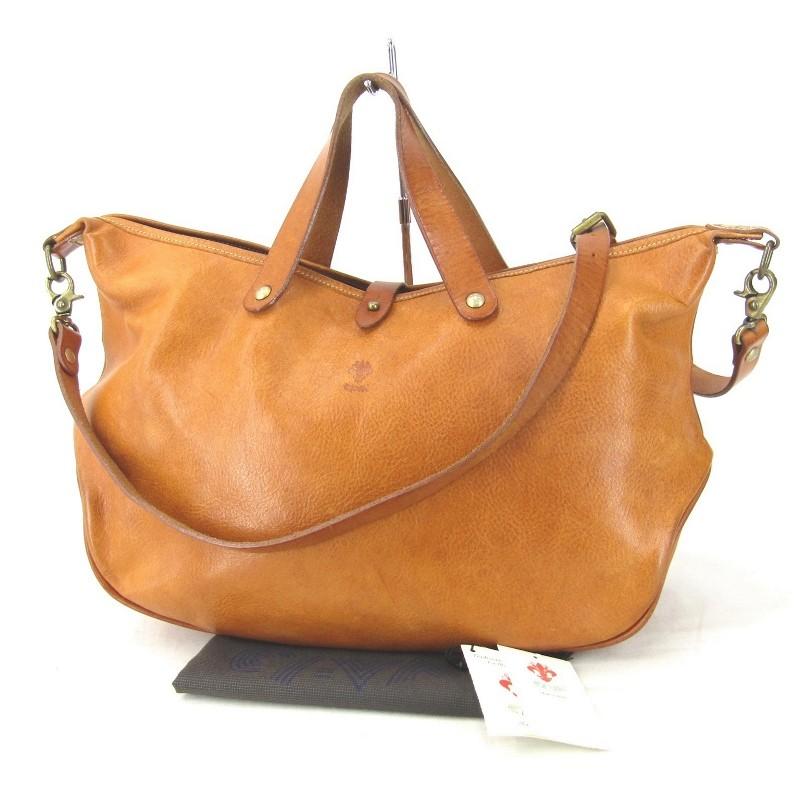 CI-VA チーバ ショルダーバッグ 2WAY 1293 VOLANATO CIVA レザー ハンドバッグ キャメル バッグ 鞄 中古 ...