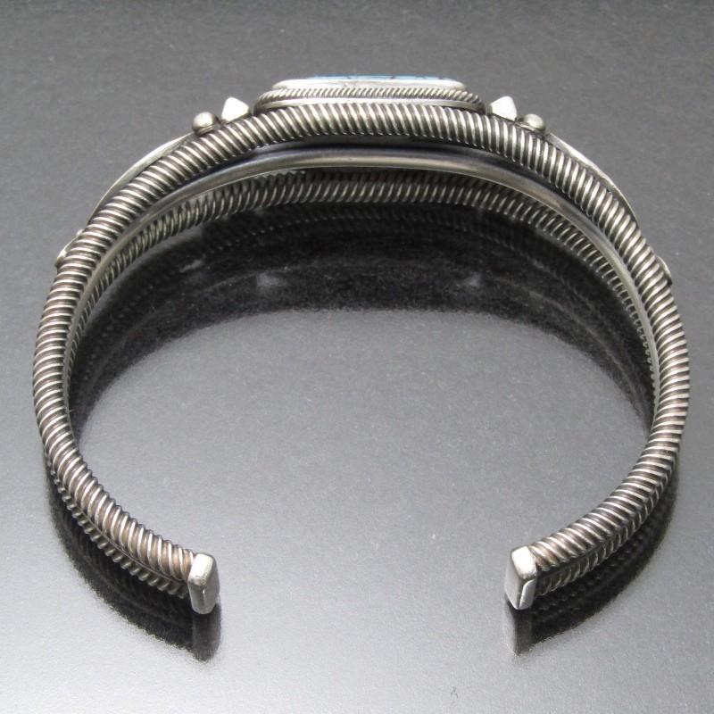 良品 Howard Nelson ナバホ族 バングル ワイヤー ターコイズ ハワードネルソン ブレスレット インディアンジュエリー 中古 ...