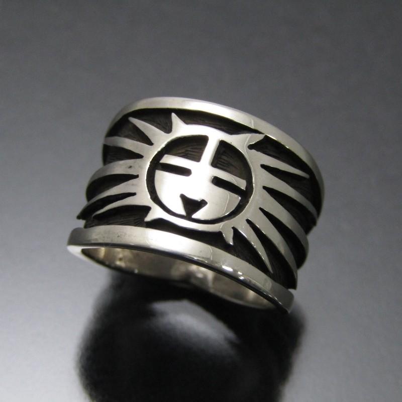 美品 Raymond Kyasyousie ホピ族 リング オーバーレイ サンフェイス 7.5号 インディアンジュエリー 中古 ...