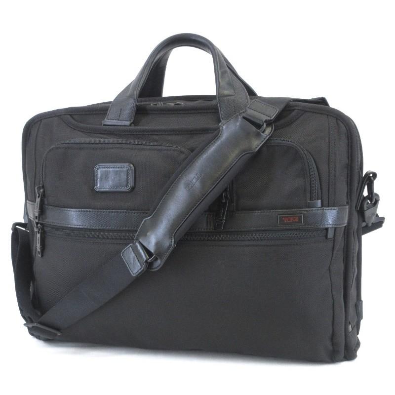 TUMI 良品 トゥミ コンパクトラージスクリーンコンピューターブリーフ ALPHA2 26114D2 ブリーフケース ビジネスバッグ 黒 ...