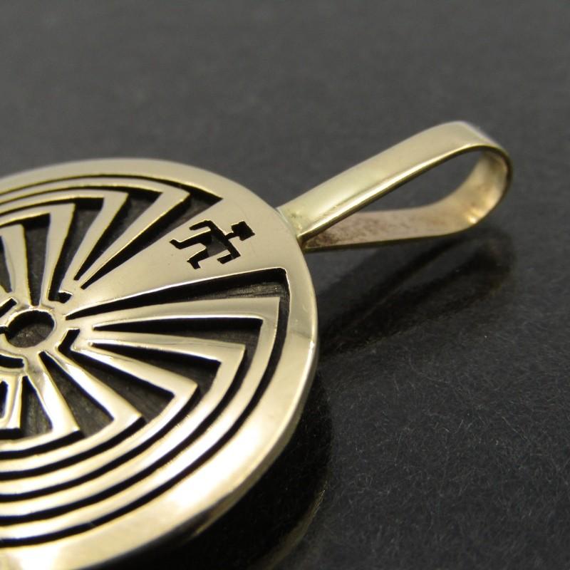 美品 Jason Takala ホピ族 ペンダント メイズ オーバーレイ 14K ジェイソンタカラ インディアンジュエリー 中古 ...