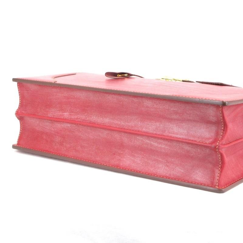 美品 かばん工房エンドウ ダレスバッグ ビジネスバッグ ドクターバッグ レッド 赤 ブライドルレザー バッグ 鞄 中古 60005709 ...