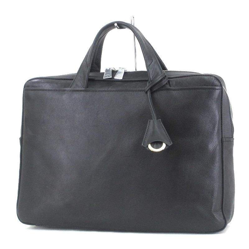 aniary 美品 アニアリ ブリーフケース ビジネスバッグ 01-01008 ミニブリーフ ブラック 黒 Antique Leather ...
