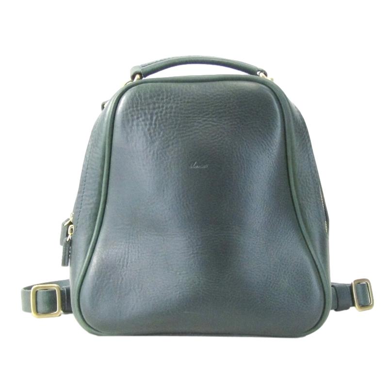 美品 ibona イボーナ バックパック マスカル リュック レザー レディース グリーン 61000277 : クラシック - 通販 ...