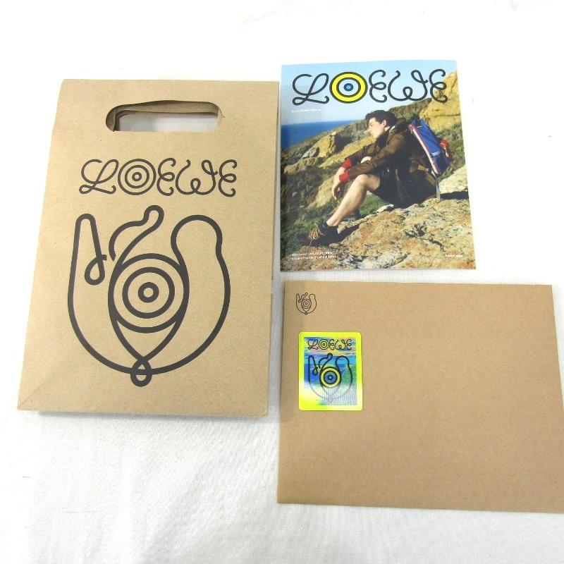 美品 LOEWE ロエベ ネックポーチ EYE NATURE CASE キャンバス アイロエベネイチャー ケース グレー 61000513 ...