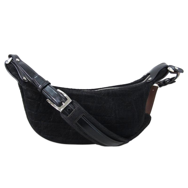 美品 LAST CROPS ラストクロップス ボディバッグ BANDIT Hybrid Model Erephant Full Leather 日本製 ブラック 黒 61002148 ...