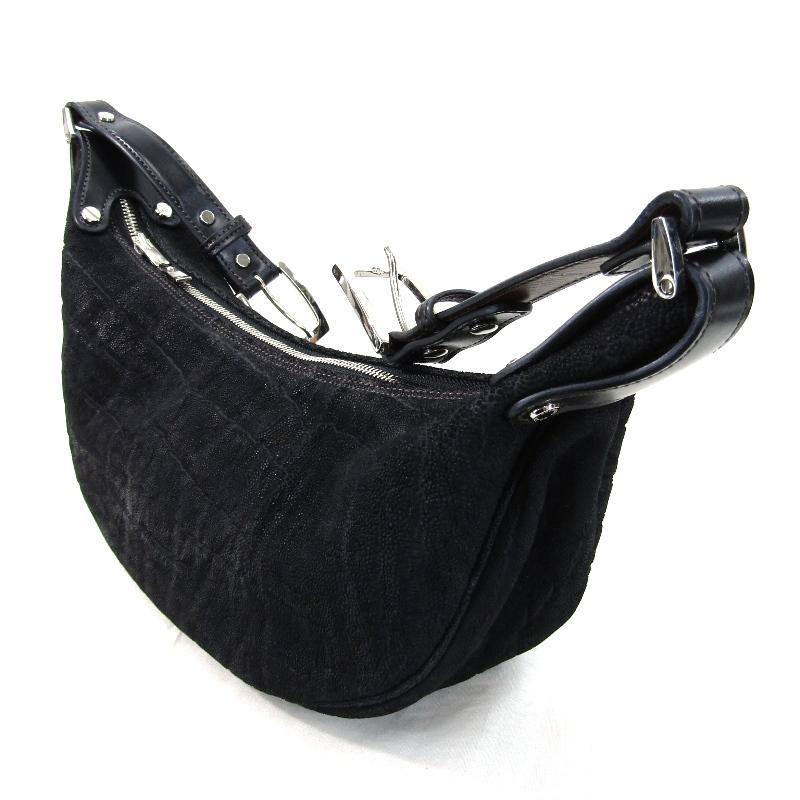 美品 LAST CROPS ラストクロップス ボディバッグ BANDIT Hybrid Model Erephant Full Leather 日本製 ブラック 黒 61002148 ...