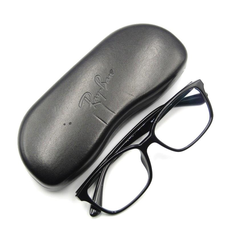 Ray-Ban 美品 レイバン メガネフレーム RB7094 RX7094D スクエア フルフィット 2000 ブラック 61002166 ...