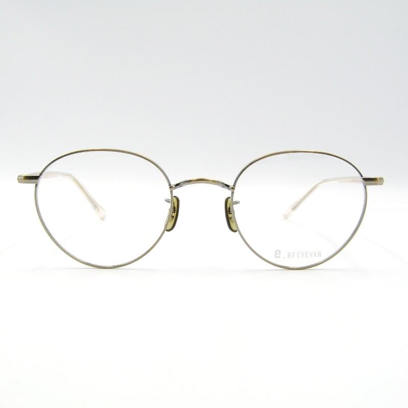 美品 e_BY EYEVAN イーバイアイヴァン メガネフレーム BA01 日本製 ボストン コンビ AG/CP アンティークゴールド/シャンパン 61002543 : クラシック - 通販 ...