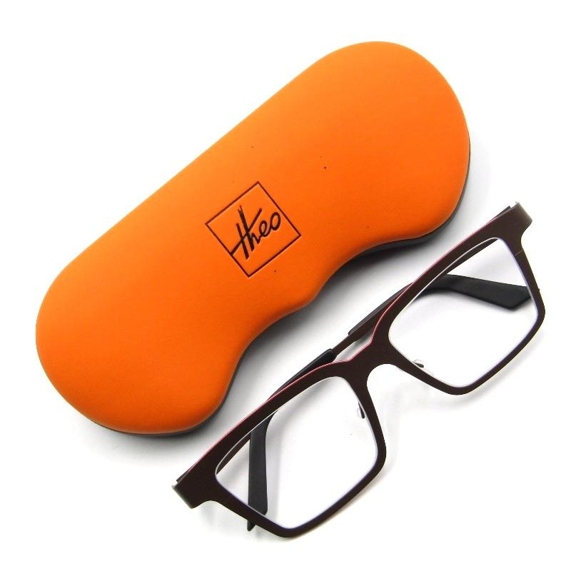 未使用 theo テオ メガネフレーム Eye Witness YX ベルギー製 アイウィットネス 非対称 スクエア 376 ブラウン/オレンジ 61002842 : クラシック - 通販 ...