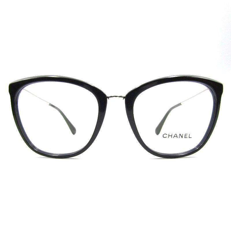 CHANEL シャネル メガネフレーム 3381 イタリア製 キャットアイ コンビ 501 ブラック/シルバー 61002926 : クラシック - 通販 - Yahoo!ショッピング