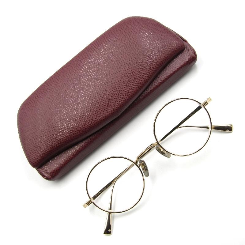 美品 DIGNA Classic ディグナクラシック メガネフレーム 950 度入り 日本製 ラウンド GUMMETAL/超弾性チタン GP ゴールド 61003417 : クラシック ...