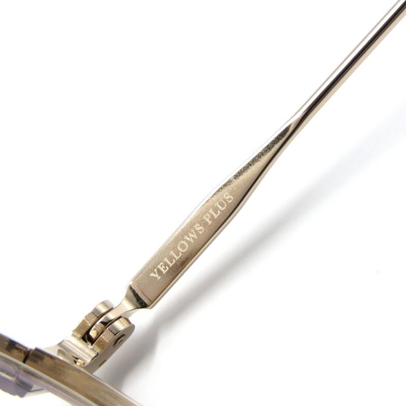 未使用 YELLOWS PLUS イエローズプラス メガネフレーム DUKE 日本製 デューク ボストン 6 gold 61004282 ...