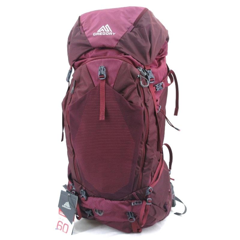 GREGORY 未使用 グレゴリー バックパック 916216400 DEVA 60 ディバ リュック レディース 登山 プラムレッド M 64L バッグ 鞄 中古 65001270 ...