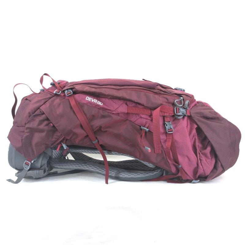 GREGORY 未使用 グレゴリー バックパック 916216400 DEVA 60 ディバ リュック レディース 登山 プラムレッド M 64L バッグ 鞄 中古 65001270 ...