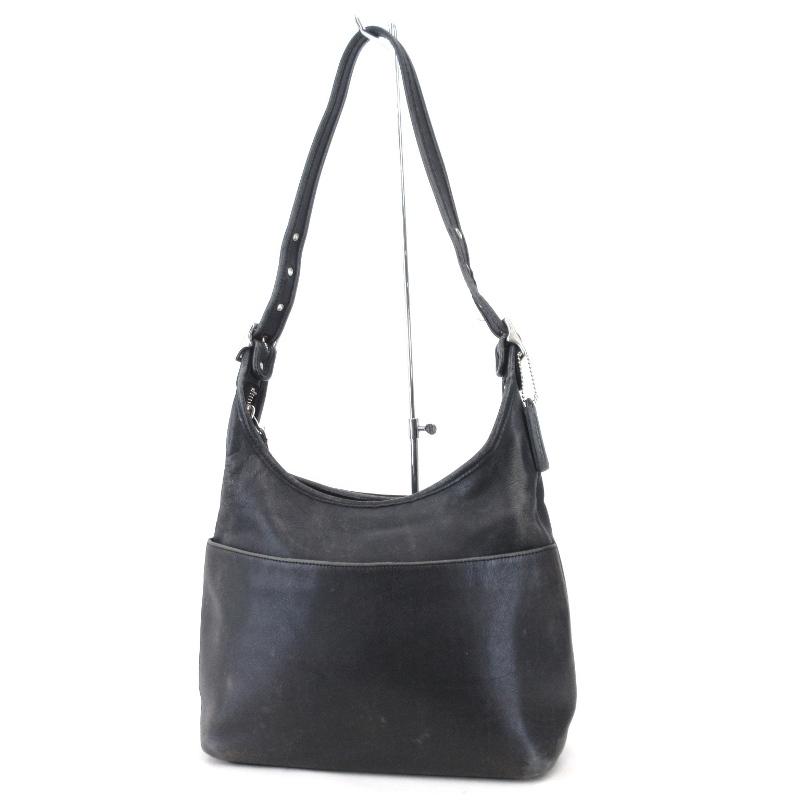COACH コーチ ショルダーバッグ 9058 オールレザー オールドコーチ ヴィンテージ ワンハンドル レディース ブラック 黒 バッグ ...