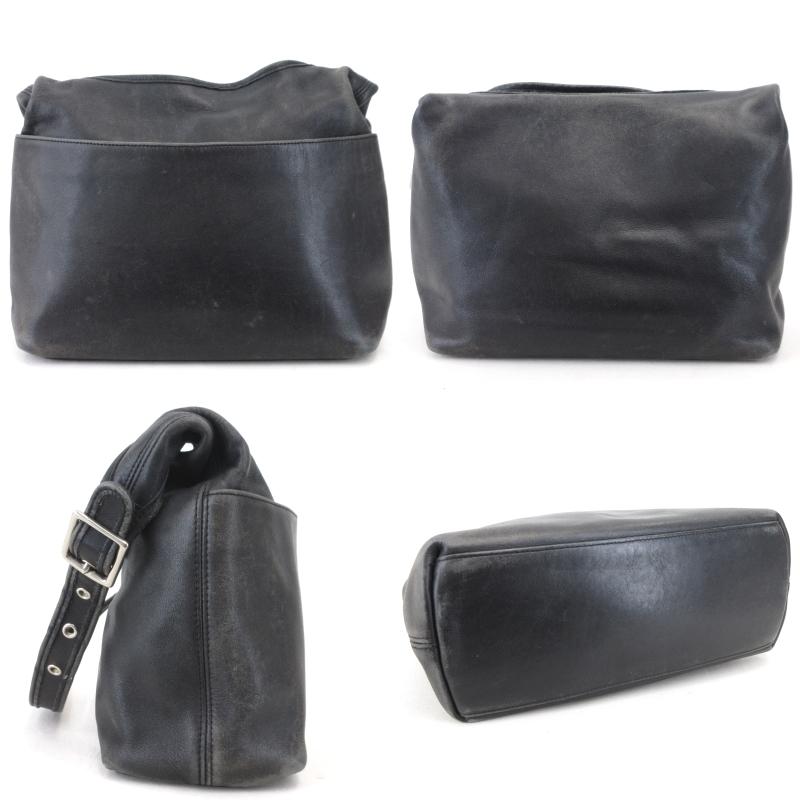 COACH コーチ ショルダーバッグ 9058 オールレザー オールドコーチ ヴィンテージ ワンハンドル レディース ブラック 黒 バッグ ...