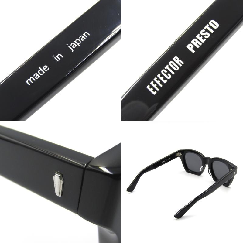 EFFECTOR 未使用 エフェクター サングラス PRESTO プレスト スクエア 8mm生地 日本製 ブラック 黒 65003189 : クラシック - 通販 - Yahoo!ショッピング