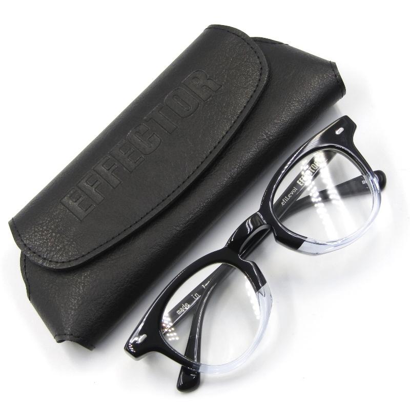 EFFECTOR 未使用 × efiLevol エフェクター エフィレボル サングラス AW エーダブル ボストン 8mm生地 BK2 ブラック/クリア 65003408 : クラシック ...